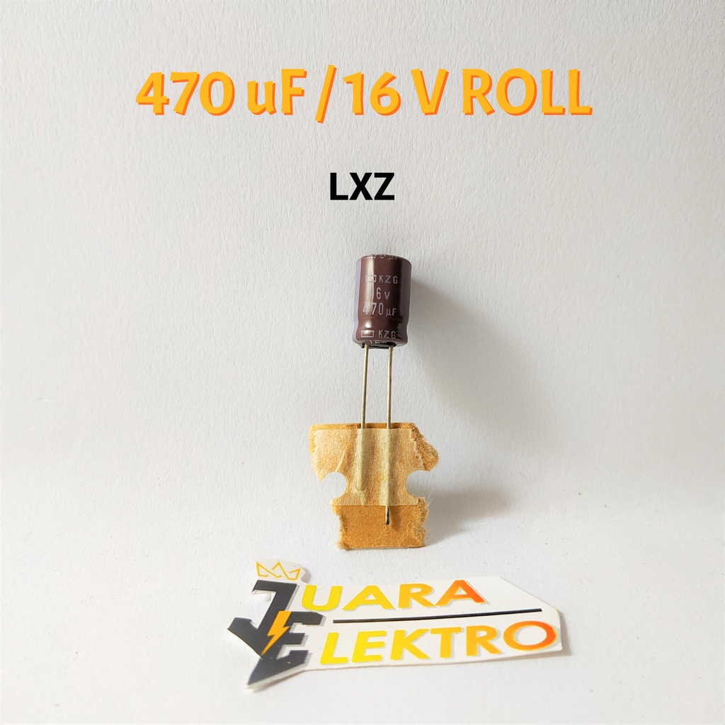Jual KAPASITOR ELCO 470uF / 16V ROLL (1 Pcs) | Capasitor Elko 470 uF/16 ...