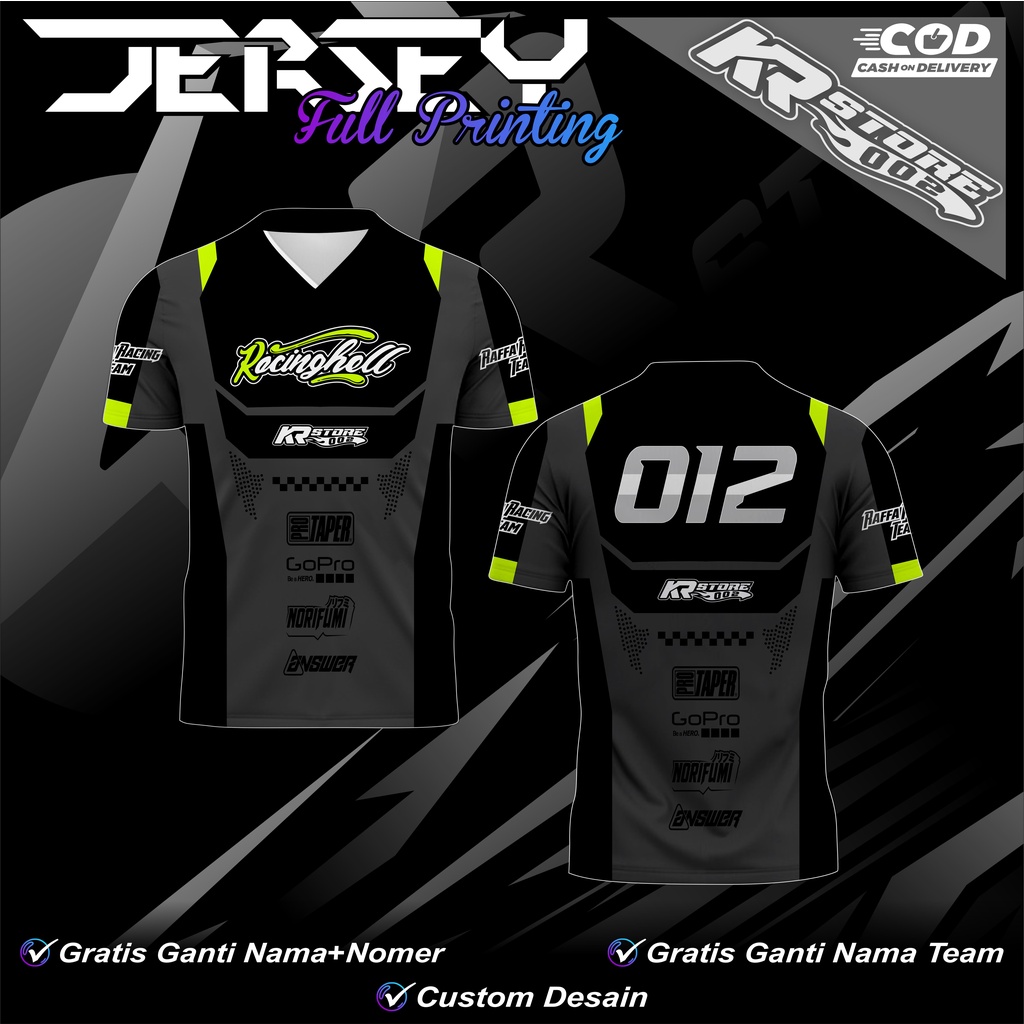 Jual Koas Baju Jersey Balap Racing Custom Full Printing Lengan Pendek ...