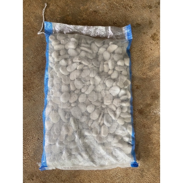 Jual batu koral putih / batu sikat putih bulat ukuran 1/2 Isi 11 Kg ...