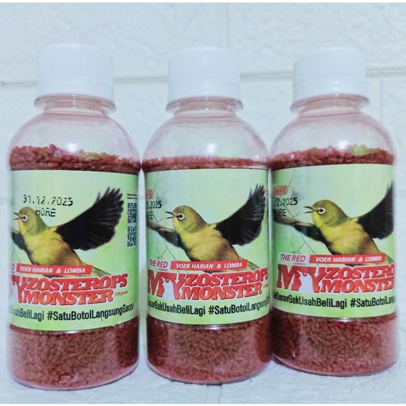 Jual Voer Pur Red Zomo My Zosterops Monster Pakan Burung Pleci Ciblek ...