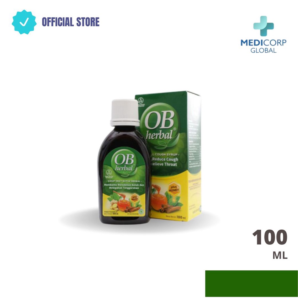 Jual OBH herbal sirup obat batuk hitam pelega tenggorokan dan flu 100 ...