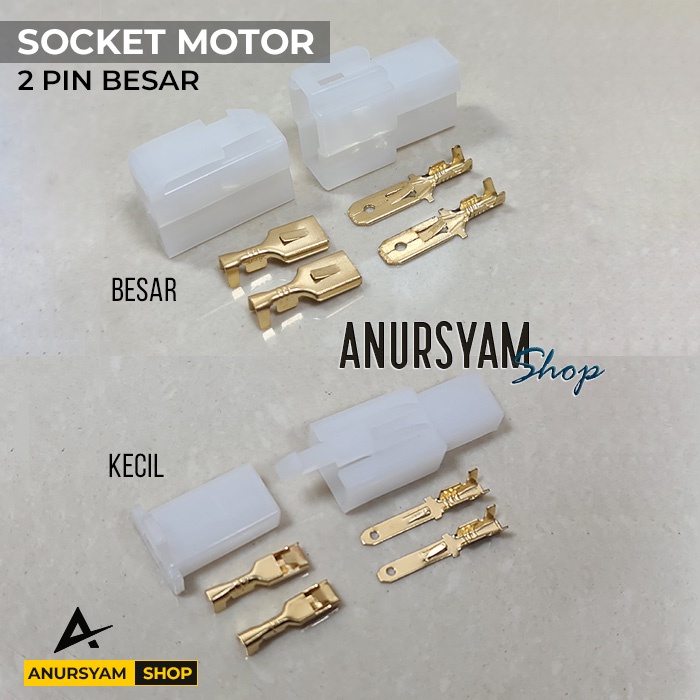 Jual Soket Motor / Konektor Skun Motor / Socket Motor 2 Pin | Shopee ...