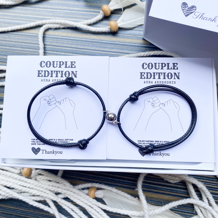 Jual Gelang magnet couple tali korea 2MM | Shopee Indonesia