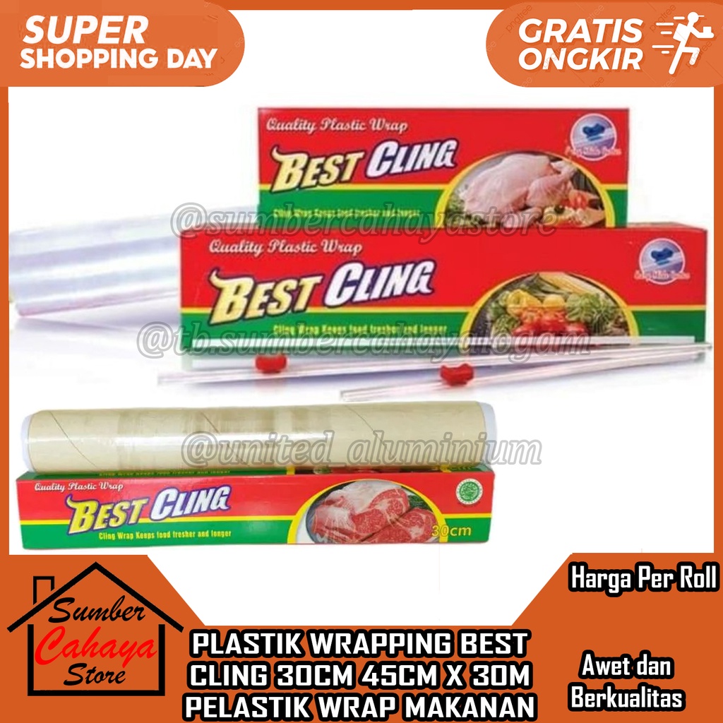 Jual BEST CLING PLASTIK WRAP PLASTIK WRAPPING 30CM 45CM X 30M PELASTIK ...