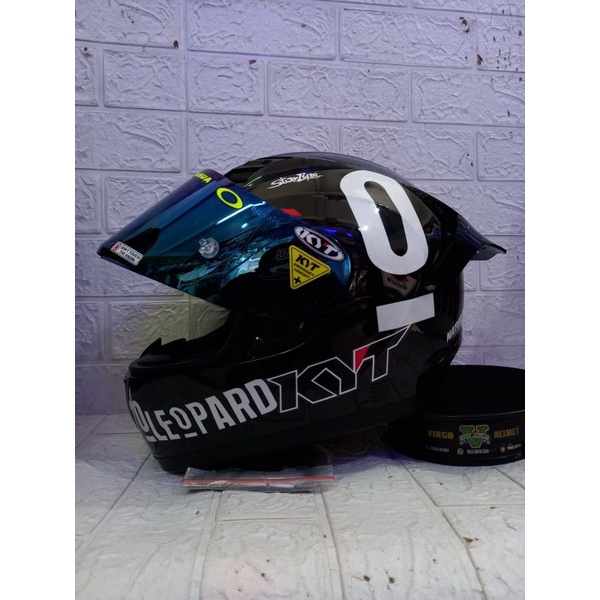 Jual Kyt Helm R10 solid black glosy paketan | Shopee Indonesia