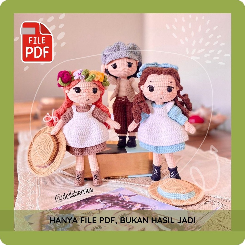 Jual BONEKA ANNE DIANA GILBERT | IBUK EBOOK | AMIGURUMI CROCHET PATTERN ...