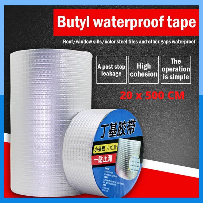 Jual Lakban Anti Bocor Alumunium Foil Tape Tahan Panas Penambal Atap Bocor | Shopee Indonesia