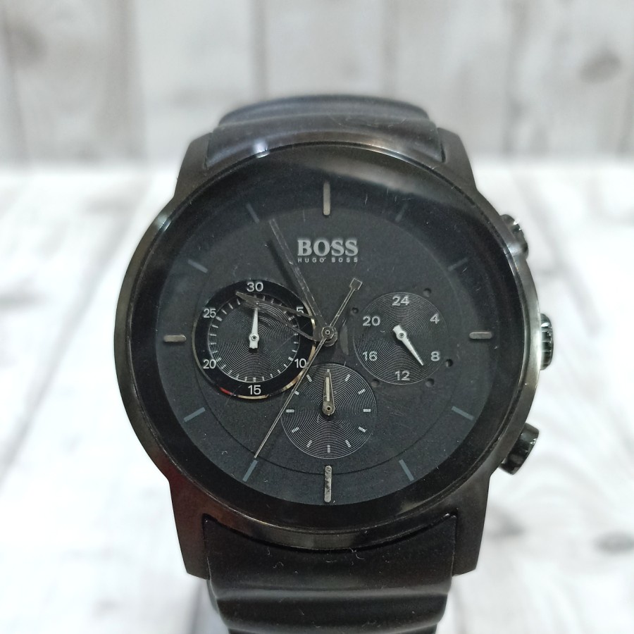 Jual Jam Tangan Hitam Karet Pria Original 100% Branded Keren Hugo Boss ...