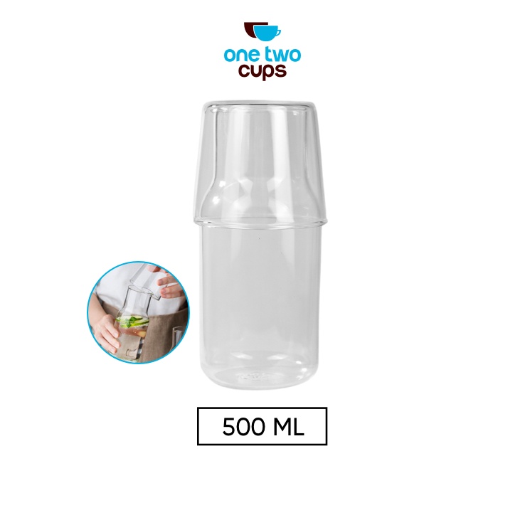 Jual One Two Cups Gelas Cangkir Tea Coffee Sereal Desain 2 in 1 - 0007G ...