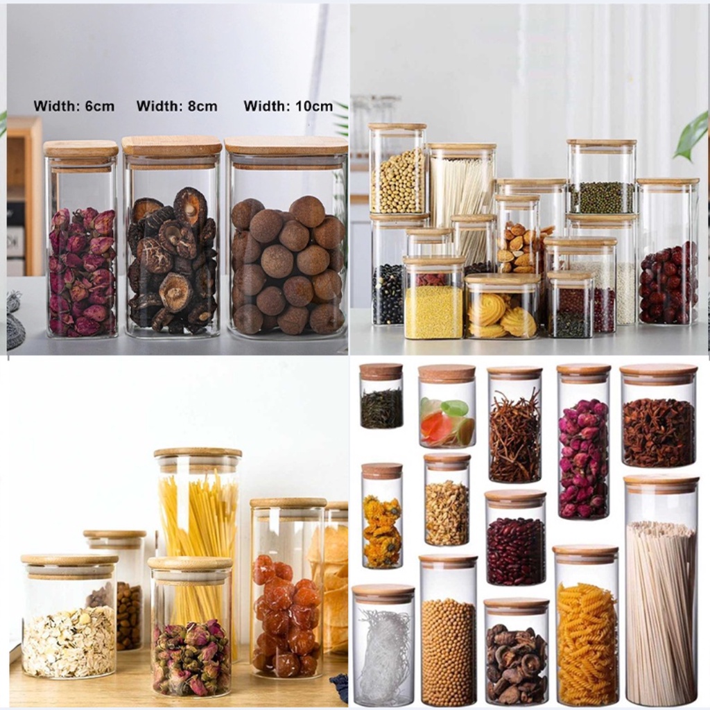 Jual Toples Kaca Bening Penyimpanan Makanan Borosilicate Glass Storage ...