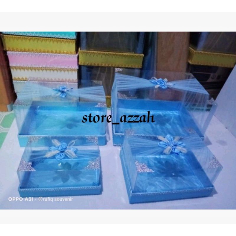 Jual store_azizah Kotak Hantaran/Box Sesrahan full mika set Klambu biru ...