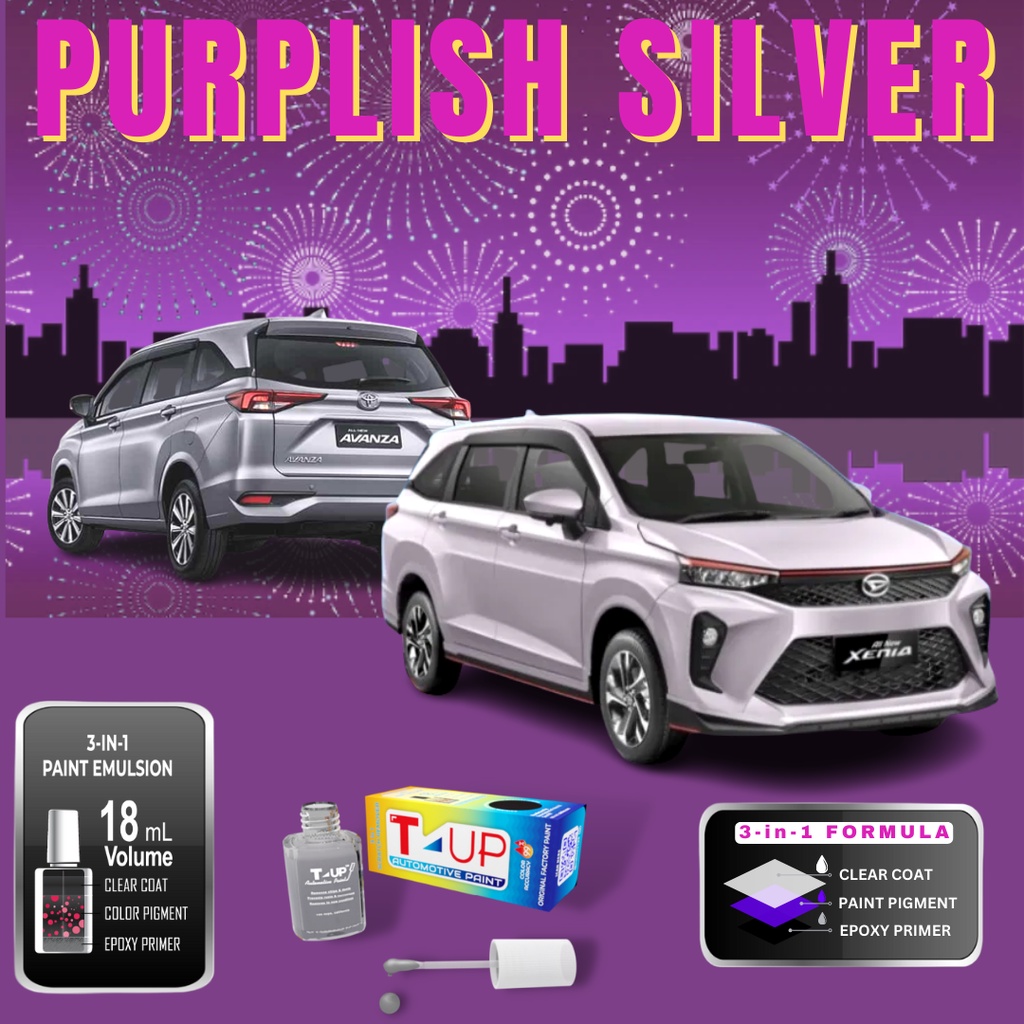Jual Catoles T-UP PURPLISH SILVER utk AVANZA dan XENIA 2022 - ori warna pabrikan | Shopee Indonesia