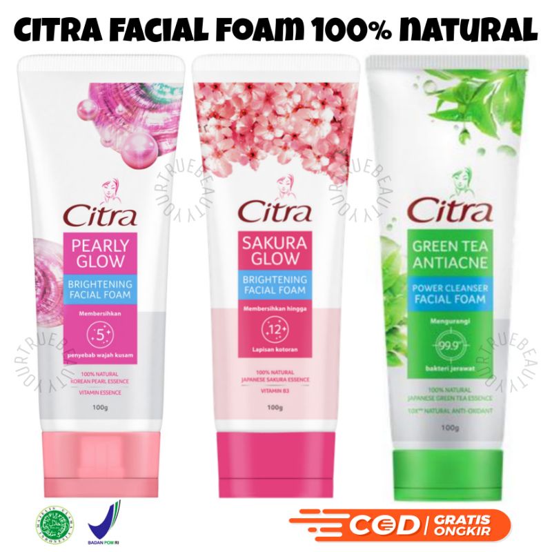 Jual Citra Brightening Power Cleanser Facial Foam Sakura Pearly ...