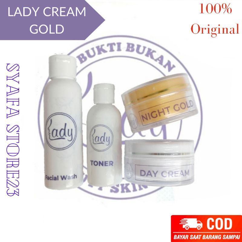 Jual Lady Cream Gold (1Paket) Jenis Kulit Normal,Kering & Flek Hitam ...
