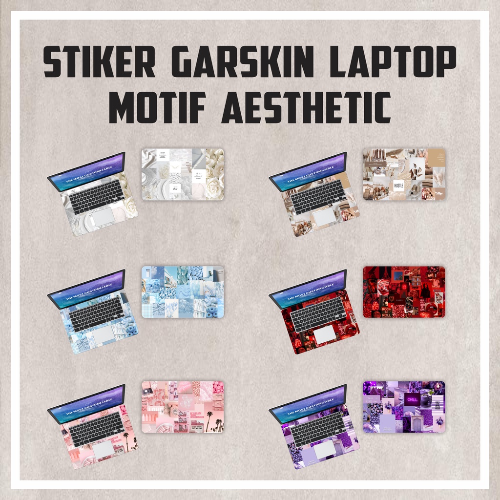 Jual Stiker Garskin Pelindung Laptop Aksesories Leptop motif Aesthetic ...