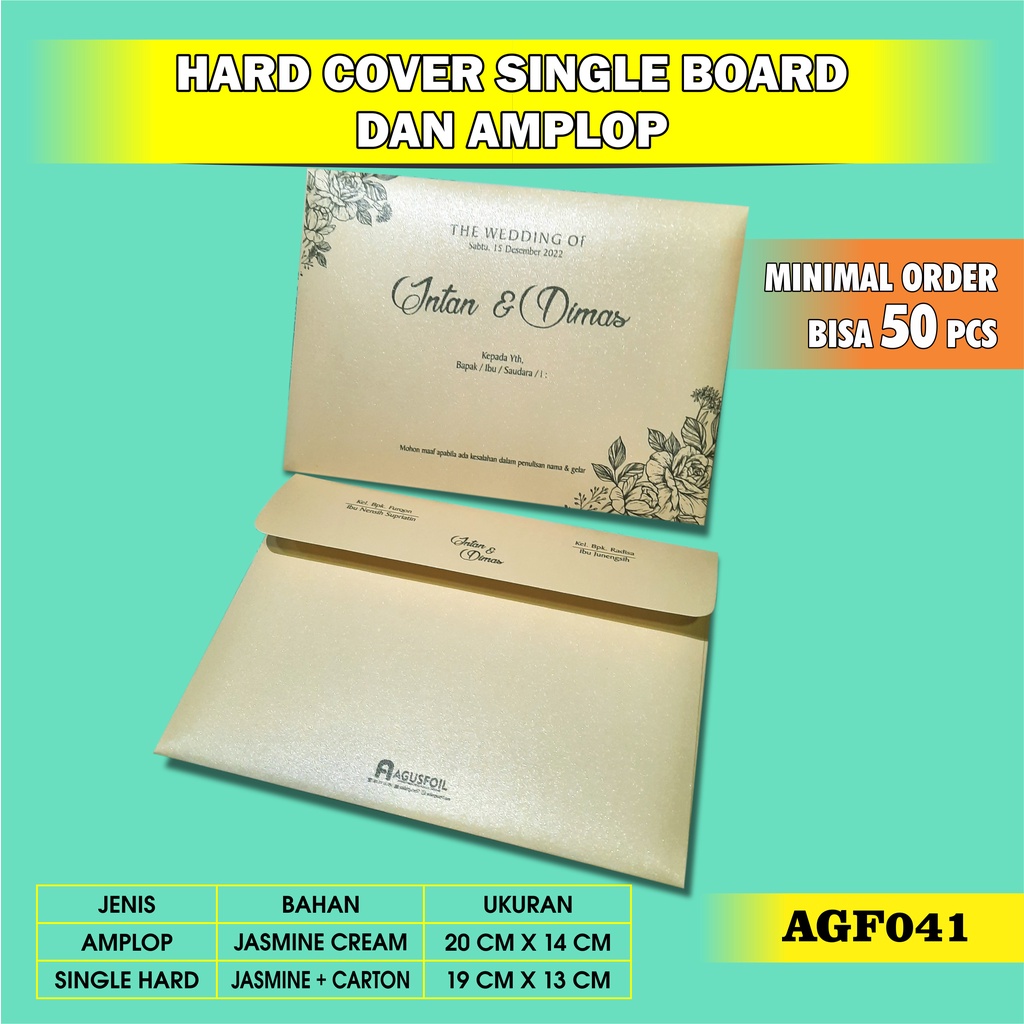Jual Undangan Pernikahan Hard Cover Bahan Jasmine (Gliter) Elegan Mewah Model AGF041 | Shopee ...