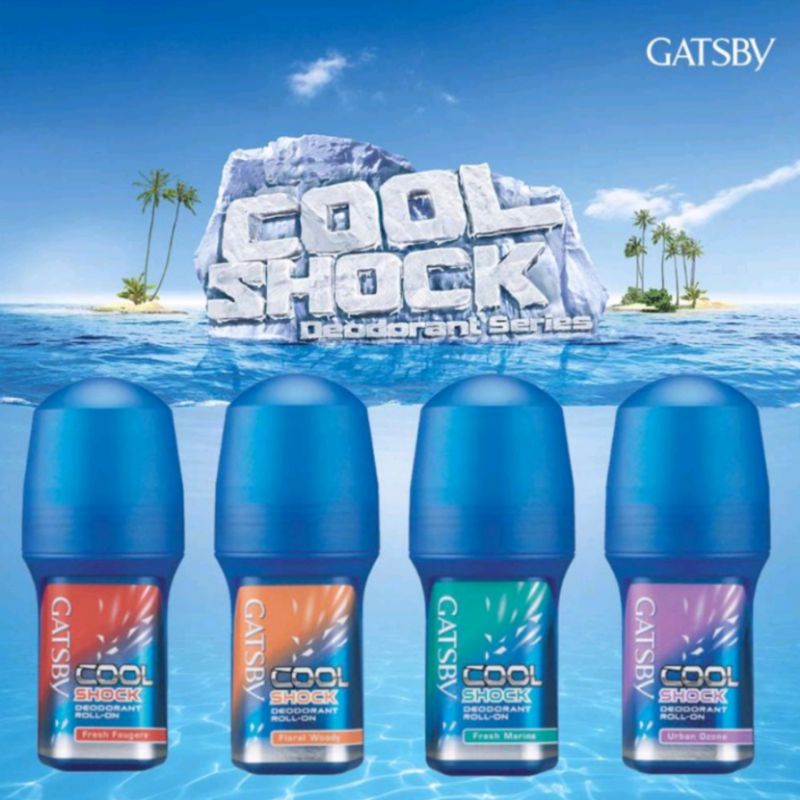Jual GATSBY COOL SHOCK DEODORANT ROLL ON DOUBLE PROTECTION 50 ML ...