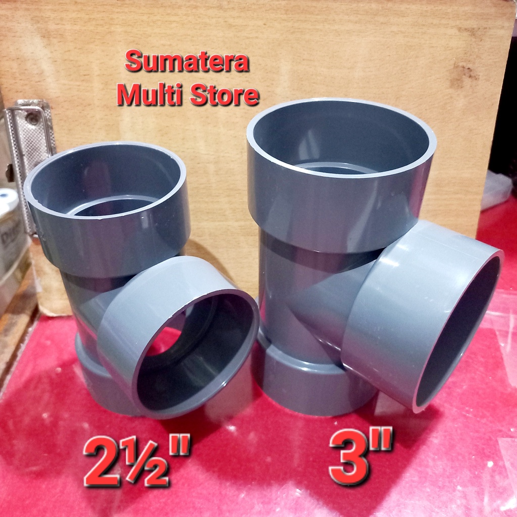 Jual Rucika Fitting Pipa Tee T ukuran 2 1/2 , 3 , 4 inchi Type D - Sambungan Pipa | Shopee Indonesia