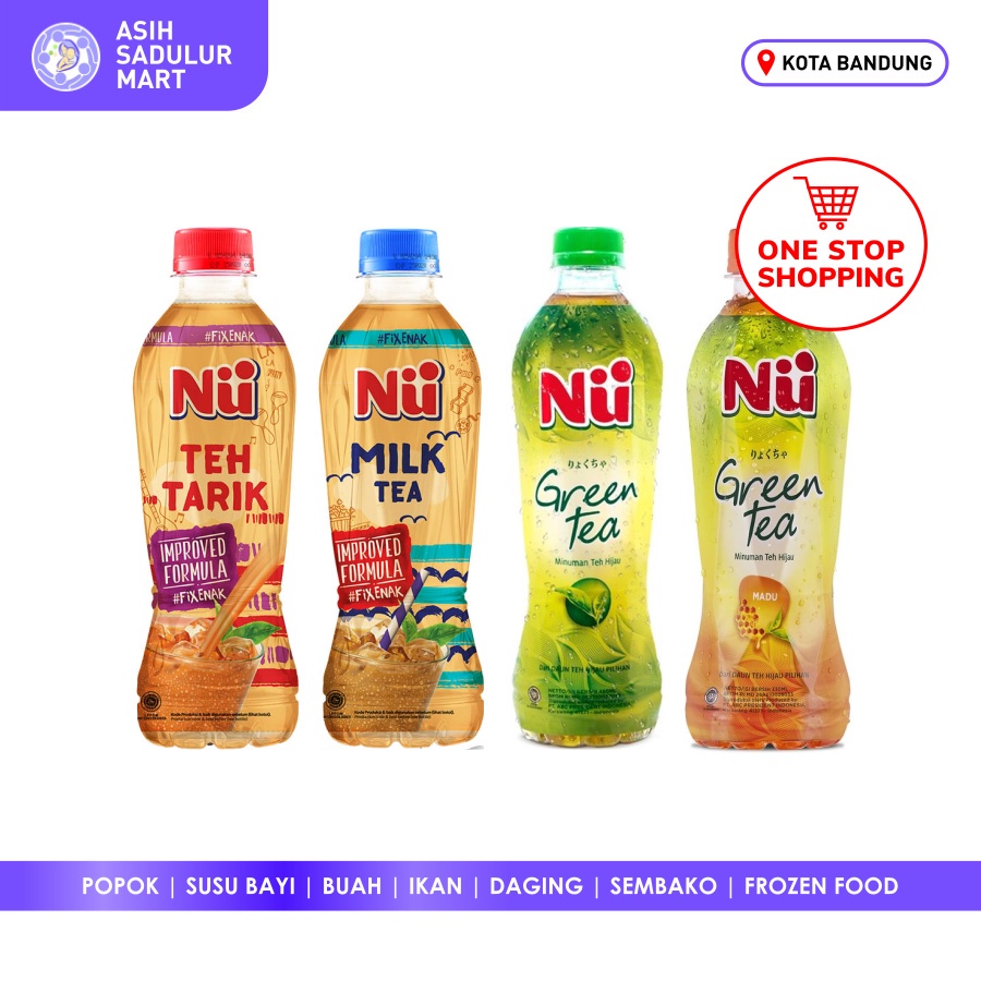 Jual Teh Nu Green Tea / Milk Tea / Teh Tarik 330ml Promo Minuman ...