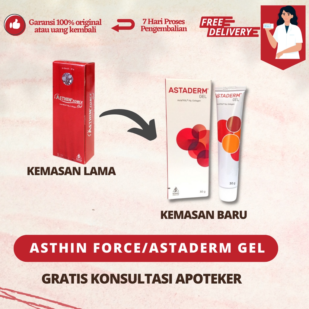 Jual Asthin Force / Astaderm Gel Moisturizer Kulit 30g | Shopee Indonesia