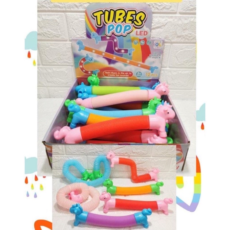 Jual Mainan Viral Pop Led Pop Tubes Led Mainan Anak Viva Nyala Selang ...