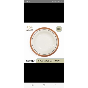 Jual Piring Makan Sango 8 Inci 8" Plate StoneWare 20 cm Trend Brown ...