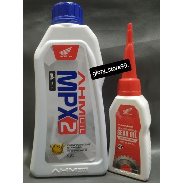 Jual PAKET AHM OLI MATIC MPX2 800ML + AHM GEAR OIL 120ML | Shopee Indonesia
