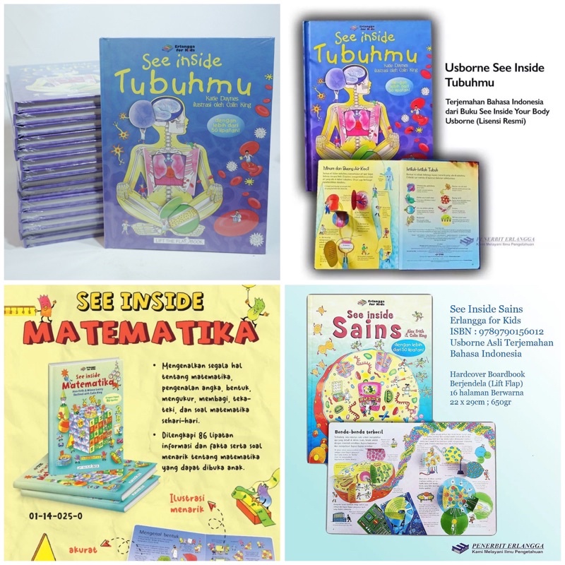 Jual ORIGINAL & BERGARANSI Buku Usborne Terjemahan See Inside Tubuhmu ...