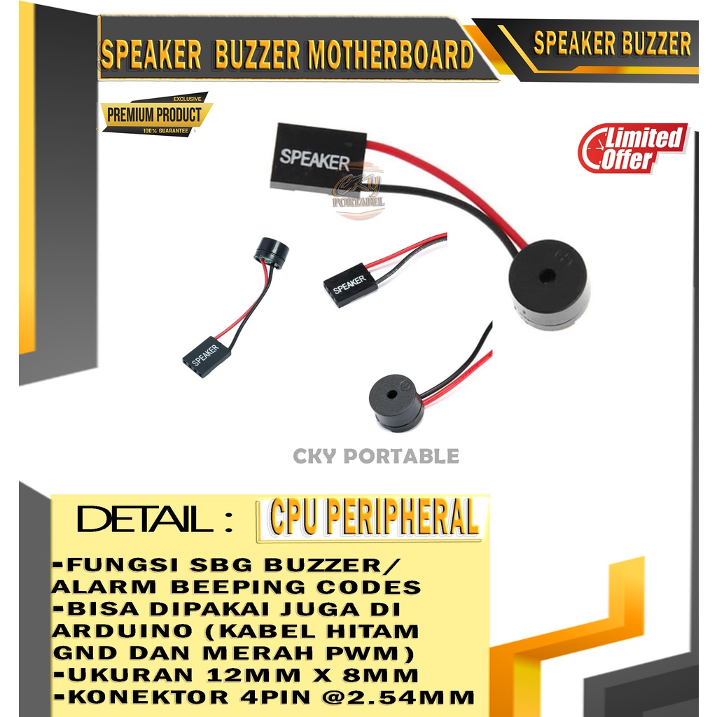 Jual SPEAKER BUZZER ARDUINO MOTHERBOARD ALARM PC | Shopee Indonesia