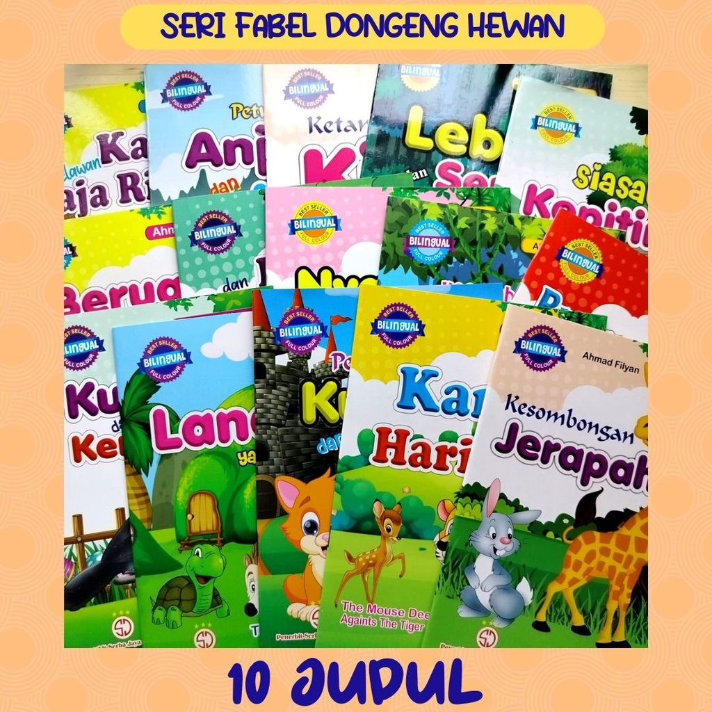 Jual Paket Seri Buku Cerita Anak Bergambar Fabel Hewan Karakter Balita Bayi Paud TK SD | Shopee ...