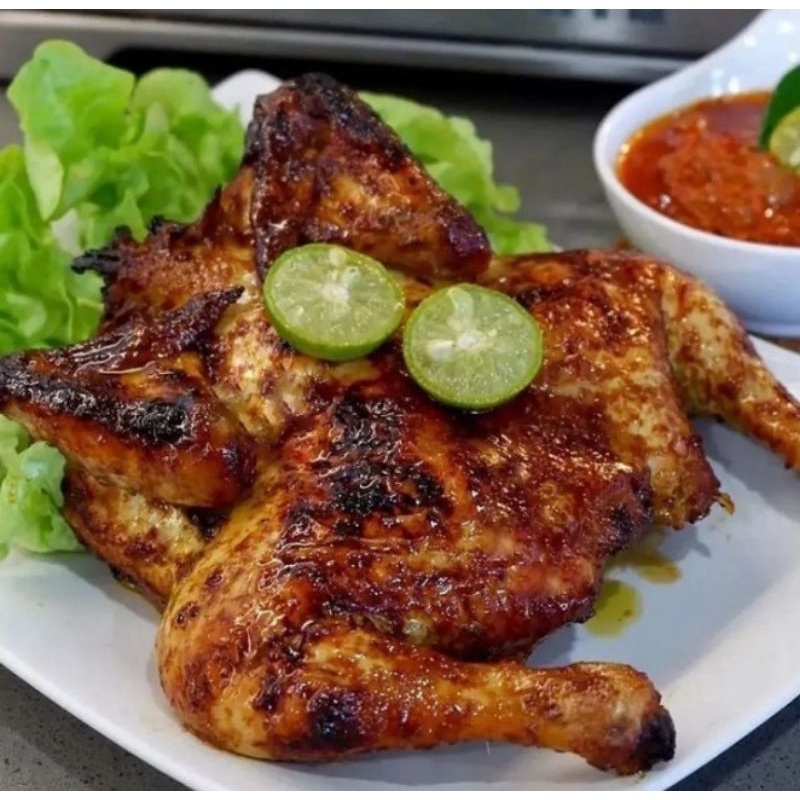 Jual Ayam Bakar 1 ekor UK( 1-1,5kg)free lalapan+sambal | Shopee Indonesia
