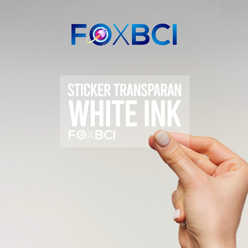 Jual Sticker Transparant White Ink / Stiker Label Kemasan Transparan ...