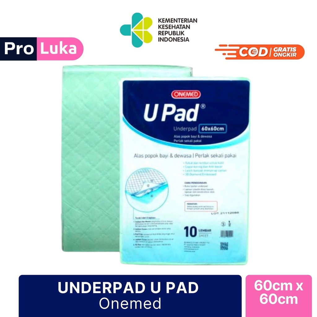 Jual U Pad 60x60cm Onemed Underpad Alas Perlak Under Pad Popok 60 x 60 ...
