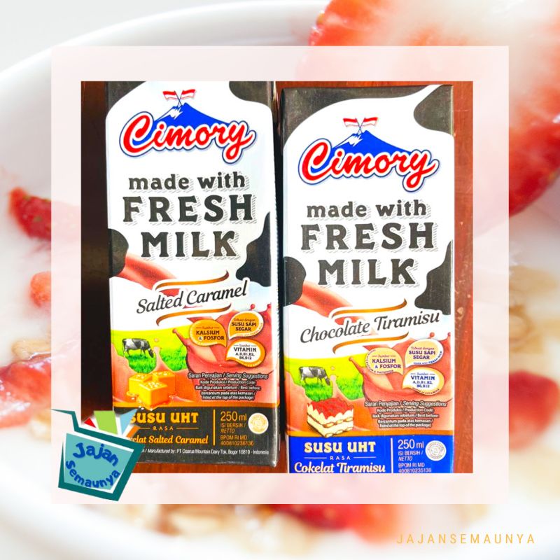 Jual Cimory uht tiramisu dan salted caramel 250 ml (1 karton) | Shopee ...