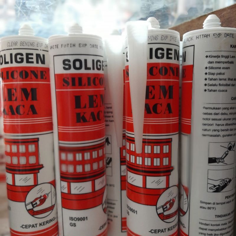 Jual LEM KACA / SEALANT KACA/ LEM AQUARIUM/LEM SOLIGEN | Shopee Indonesia
