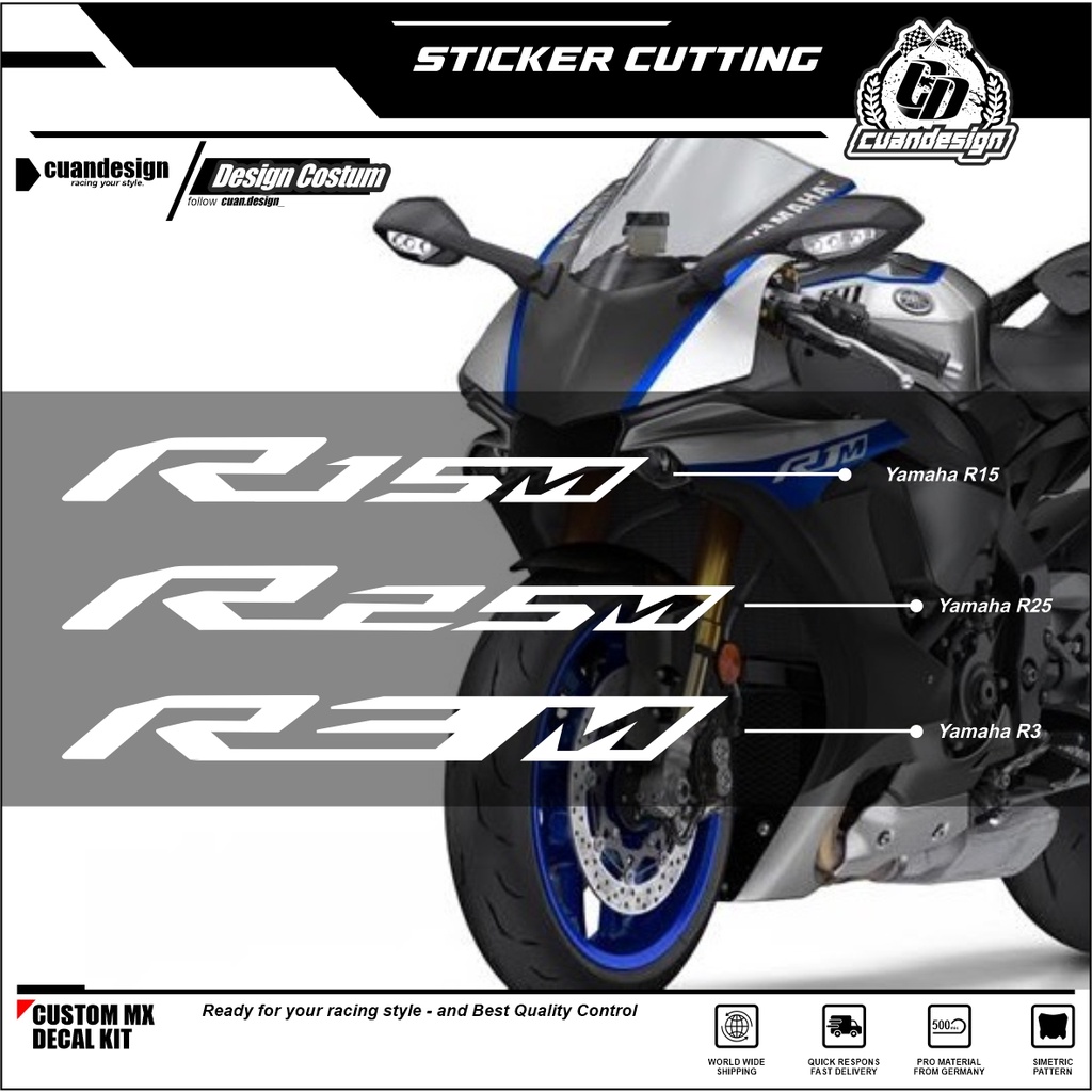 Jual STIKER CUTTING LOGO YAMAHA R15 R25 R3 STICKER MOTOR | Shopee Indonesia