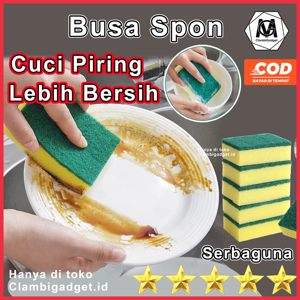 Jual Busa Spons Cuci Piring Spon Kotak Serbaguna Busa Cuci Piring Sabut ...