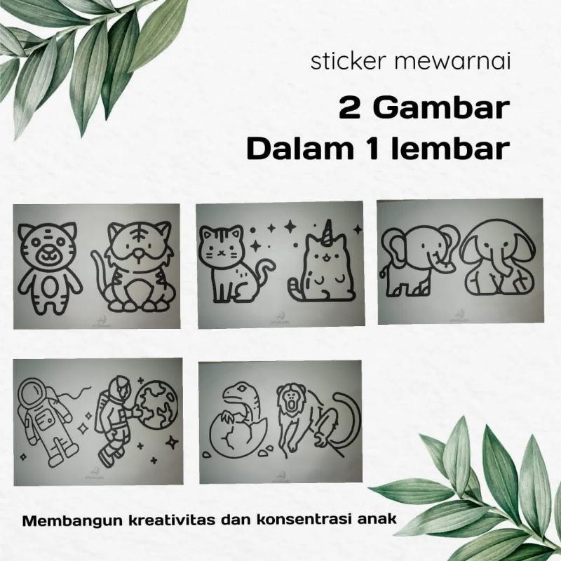 Jual Mainan Edukasi Paket Mewarnai Kertas Sticker | Shopee Indonesia