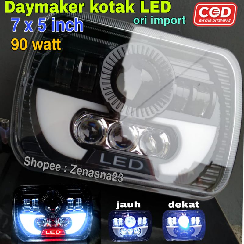 Jual LAMPU DAYMAKER KOTAK LED 7x5 INCH 90 WATT DOT SAE ORI IMPORT L300 ...