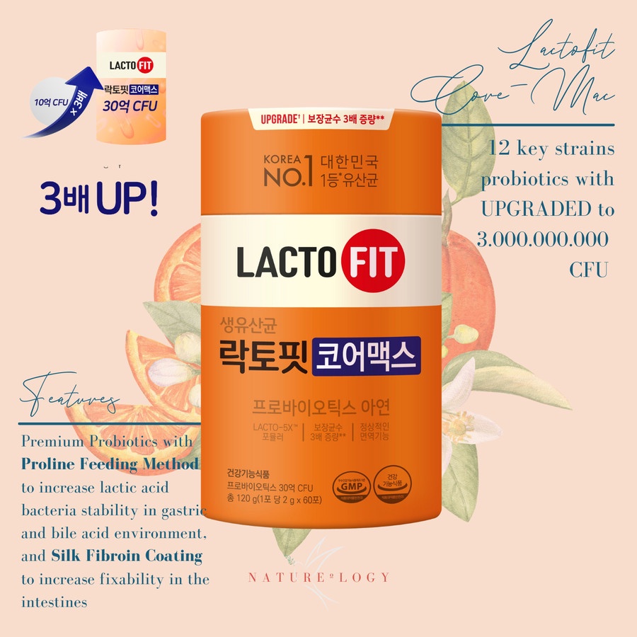 Jual LACTO-FIT Probiotics CORE MAX 1 BOX @60sticks (Korea LACTOFIT ...
