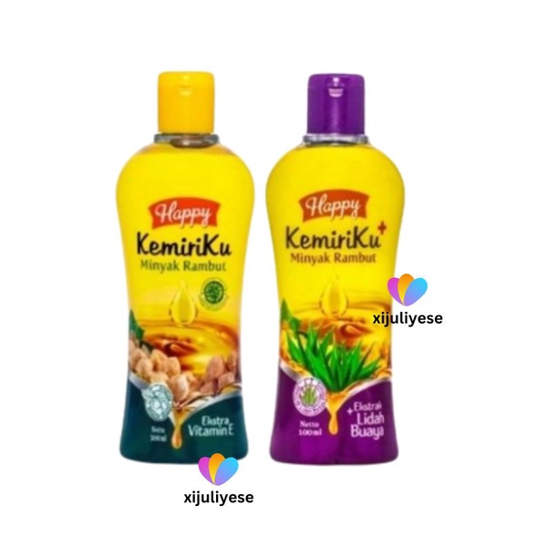 Jual Happy Kemiriku Minyak Rambut Extra Vit E / Extra Lidah buaya 100ml ...