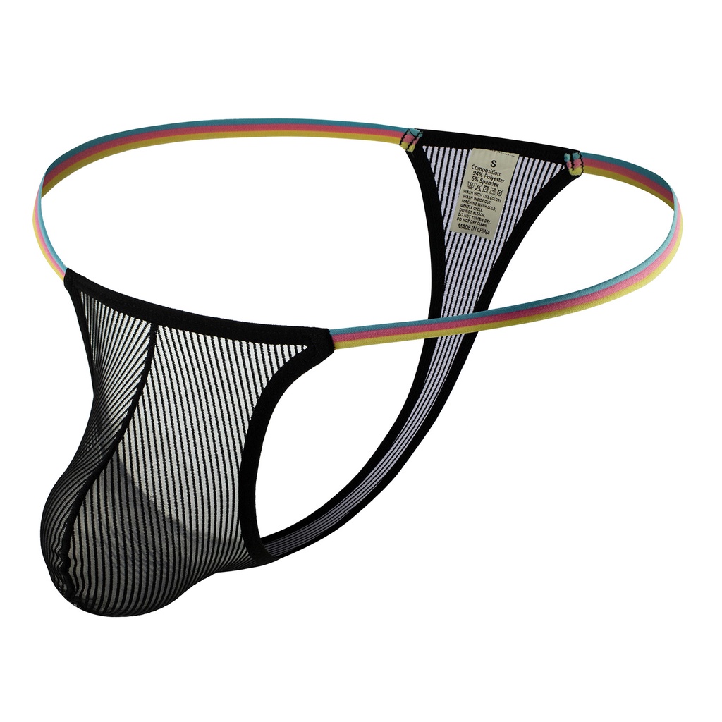 Jual Men Transparent G-strings Micro Thongs Stretch Sexy Underwear See ...