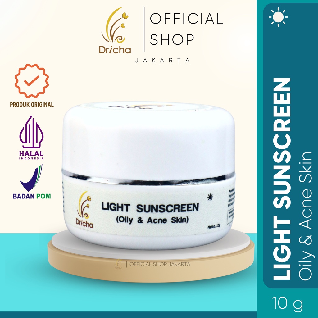 Jual LIGHT SUNSCREEN DRICHA (OILY&ACNE SKIN) | Shopee Indonesia