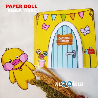 Jual Bebek Dolls mainan edukasi anak paper book / paper duck quite book ...