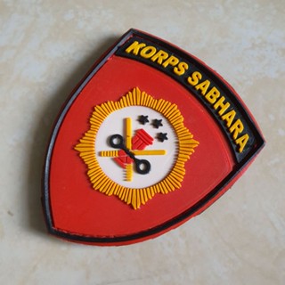 Jual patch rubber logo korps sabhara | polri | polisi | police ...
