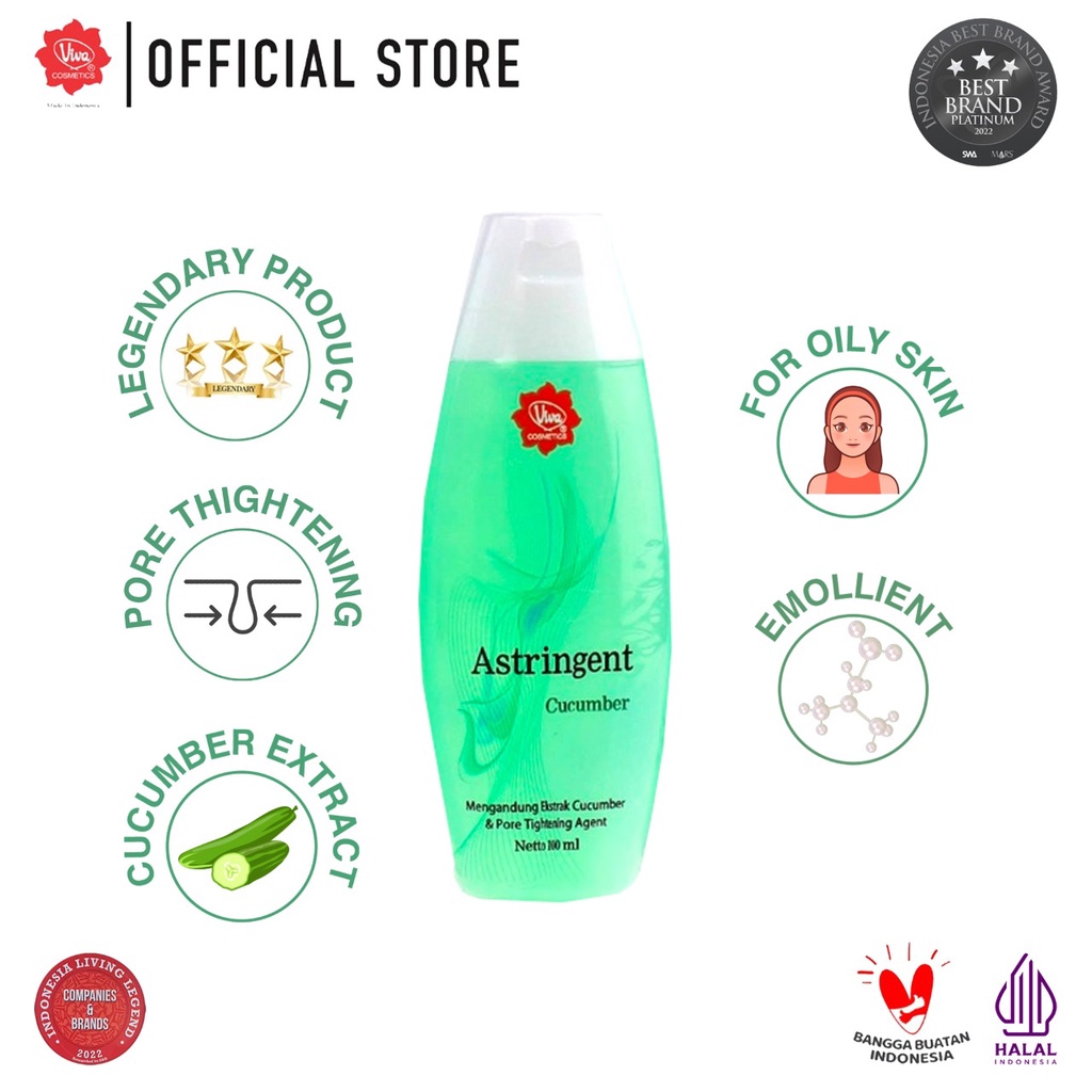 Jual Viva Astringent Cucumber (100ml & 200ml) | Shopee Indonesia