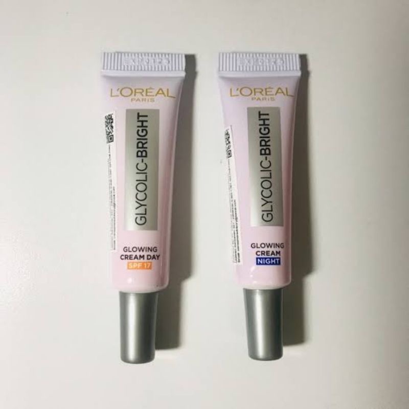 Jual original Loreal glycolic bright day n night cream sachet | Shopee ...