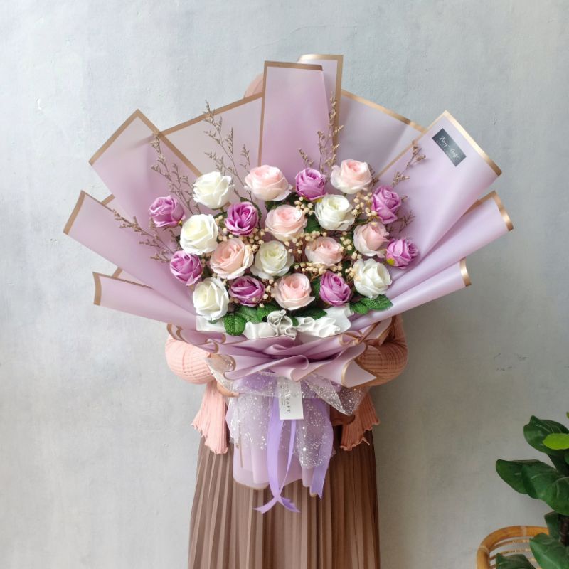 Jual BUKET BUNGA ARTIFICIAL BUCKET WISUDA ULTAH TUNANGAN PREMIUM ...