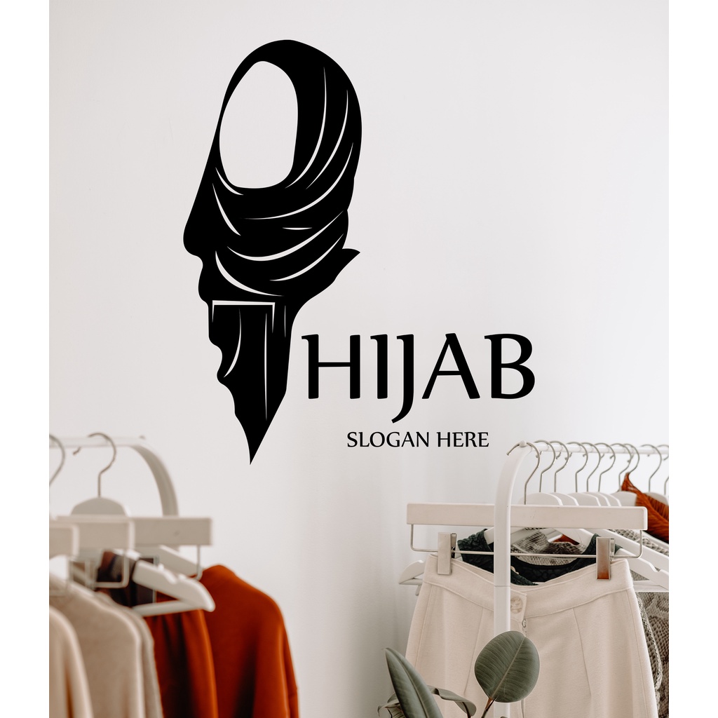 Jual STIKER CUTTING MUSLIM FASHION STORE STICKER DINDING WALL STIKER ...