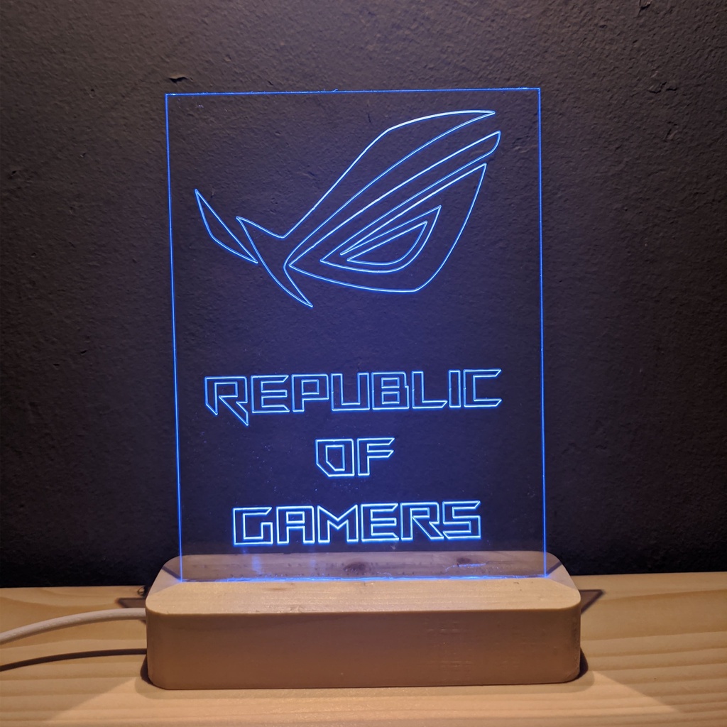 Jual Lampu Hias Lampu Tidur Akrilik LED PC GAMING / Standing Lamp ...